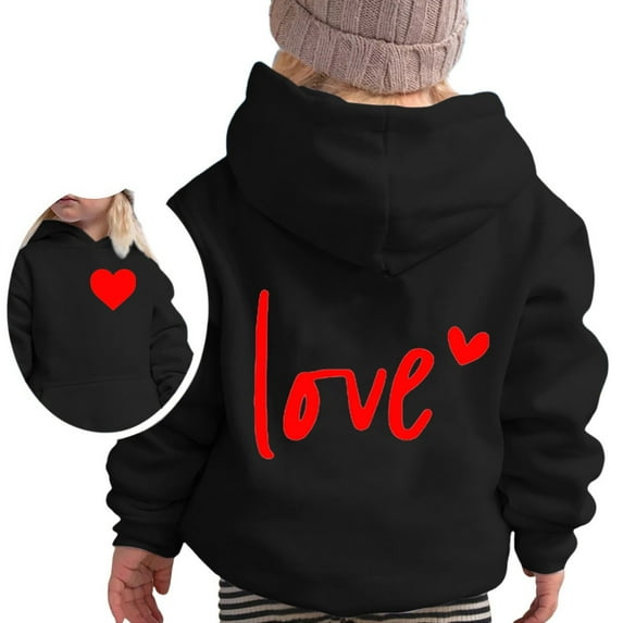 Angala Valentine's Day Children Kids Long Sleeve Hoodie Sweatshirts ...
