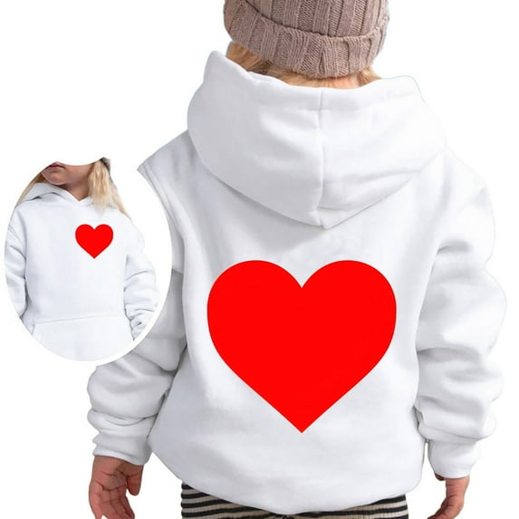 Angala Valentine's Day Children Kids Long Sleeve Hoodie Sweatshirts ...