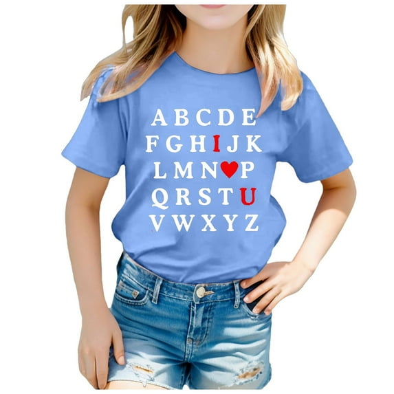 Angala Valentine's Day Children's Valentine's Day Fashion Printed Short ...