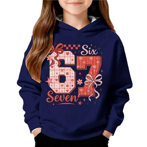 Angala Valentine's Day Kids Valentine's Day Graphic Print Hooded ...