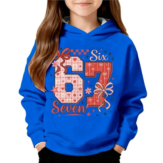 Angala Valentine's Day Kids Valentine's Day Graphic Print Hooded ...