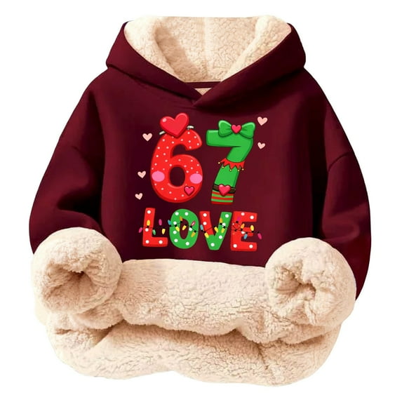 Angala Valentine's Day Multicolor Ice Print Hoodie For Kids – Cozy ...