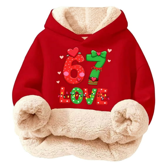 Angala Valentine's Day Multicolor Ice Print Hoodie For Kids – Cozy ...