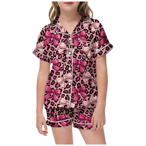 Angala Valentine's Day Valentine's Day Pajama For Girls Floral Print ...