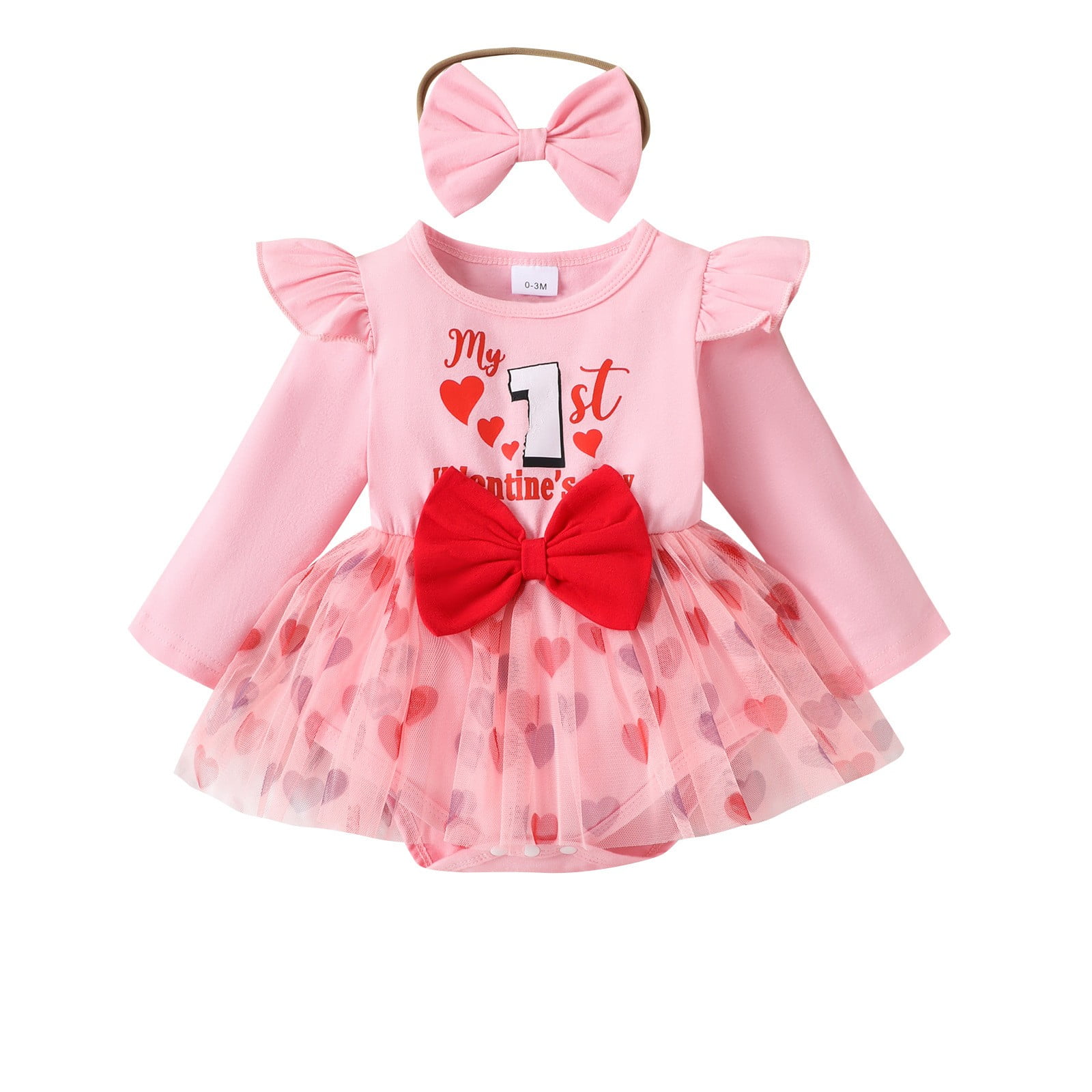 Angala Valentine's Day Valentines Day Long Sleeve Romper And Dress ...