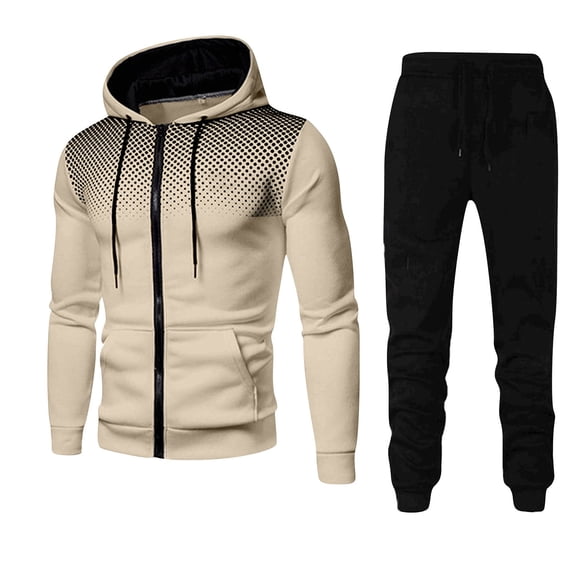 Angala Winter Mens Hooded Polka Dot Hoodie And Hoodie Sportswear And ...