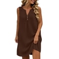 Angala Women Dresses V Neck Midi Dresses Solid Sleeveless Elegant ...