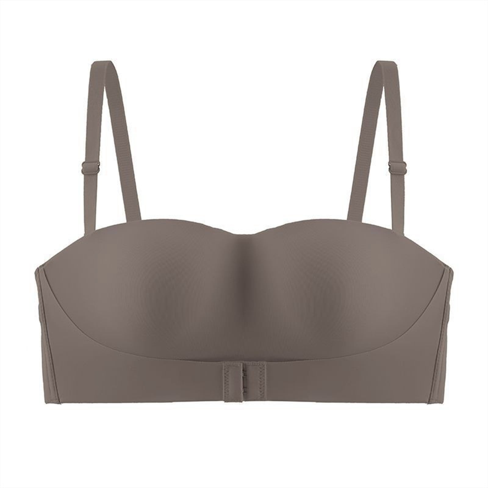 Angala Women's Comfortable Strapless Gathering Non Slip Wrapping Chest ...