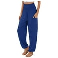 Angala Womens Pants Solid High Comfort Waist Joggers Ankle Pants Loose ...