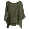Angala Womens Shirts V Neck Short Sleeve Blouse Solid Summer Flowy ...