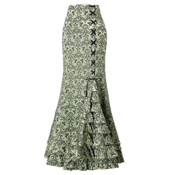 Angala Womens Skirts High Waist Fish Tail Maxi Skirts Summer Floral ...