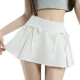 Angala Womens Skirts Low Waist Flare Mini Skirts Solid Summer Bow ...
