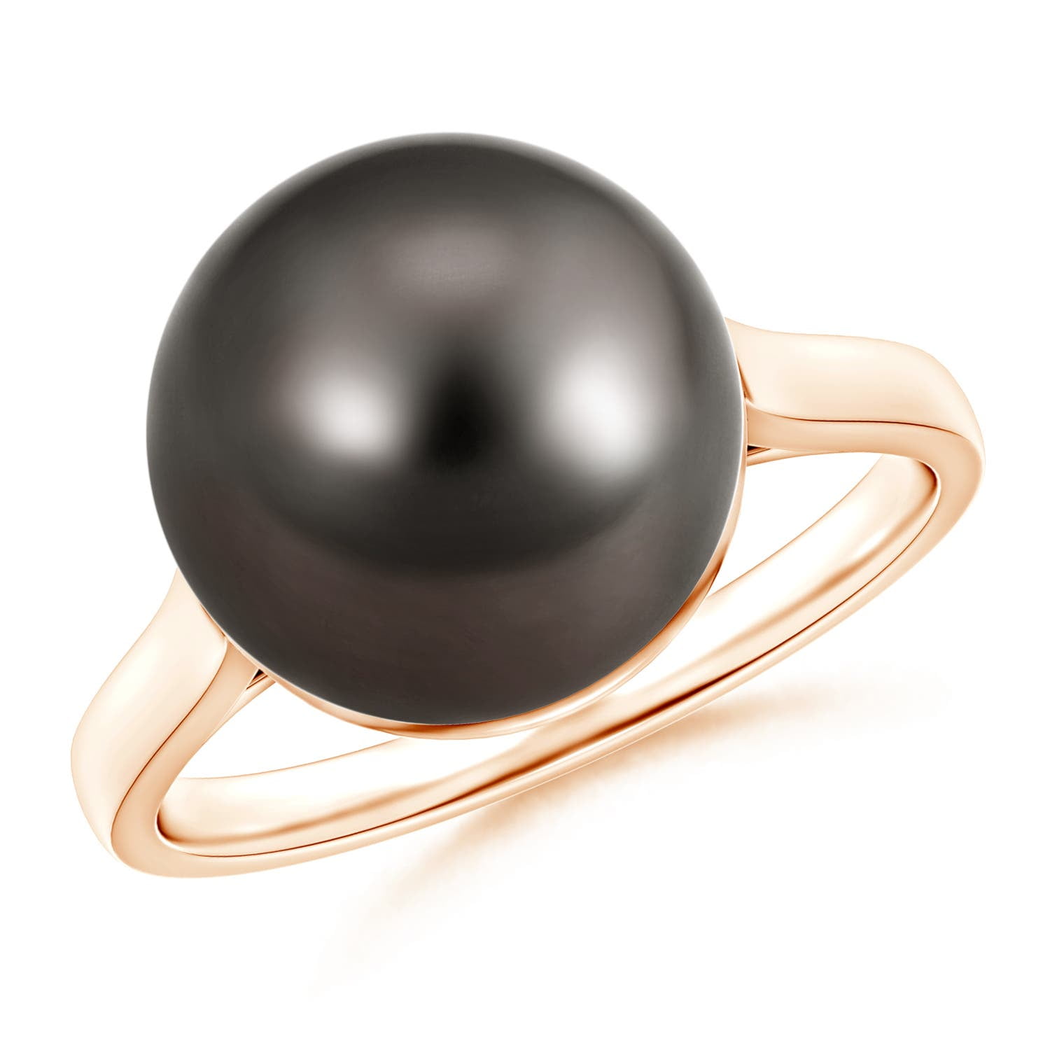 ANGARA Classic Tahitian Cultured Pearl Ring in 14K Rose Gold for Women ...