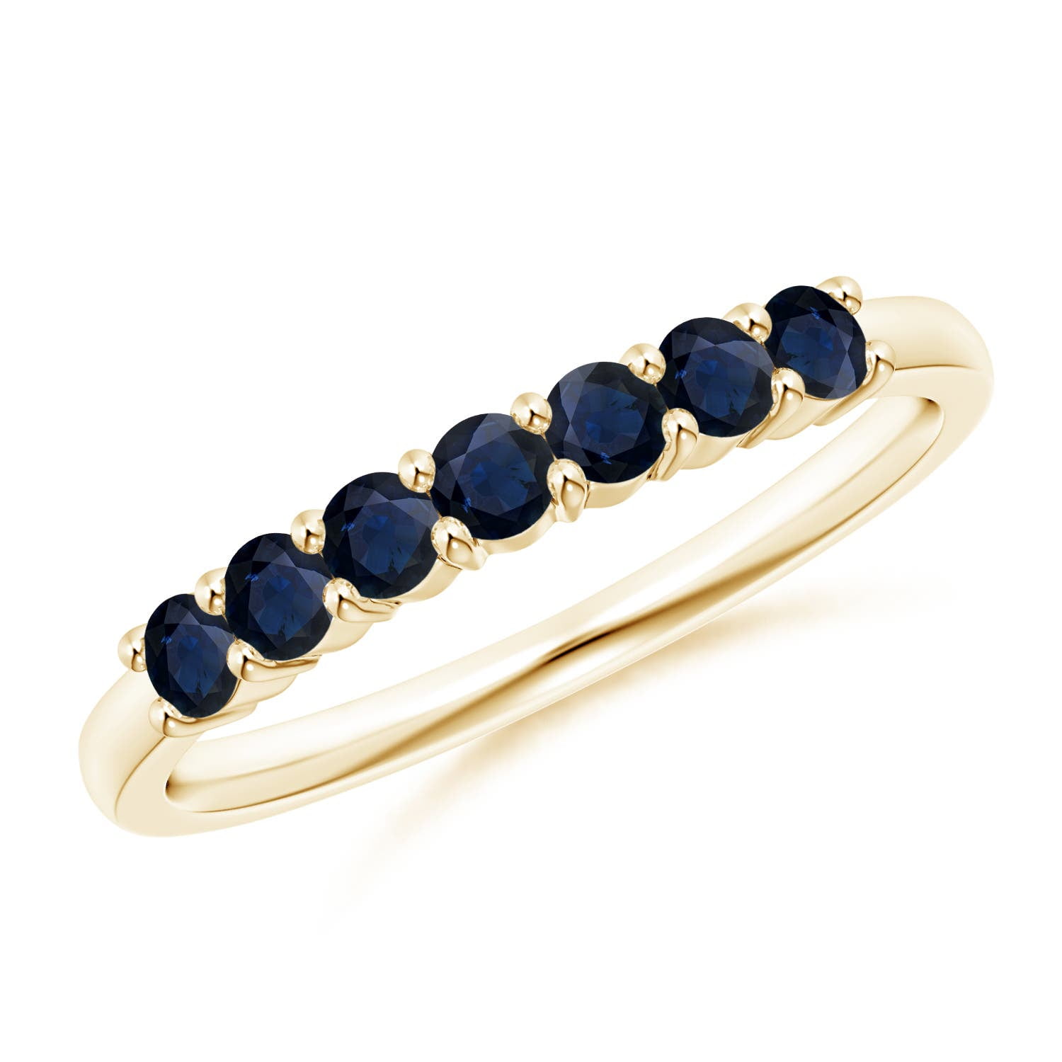 ANGARA Natural Half Eternity Seven Stone Sapphire Wedding Ring in 14K ...