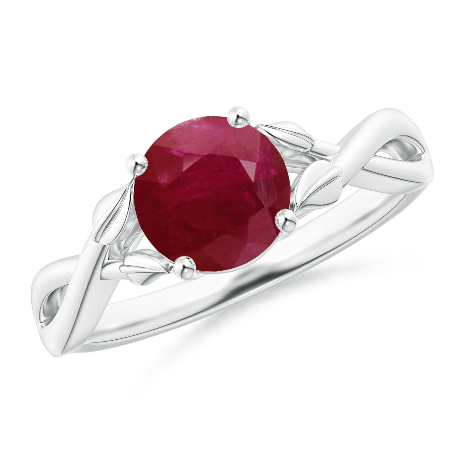 ANGARA Natural Nature Inspired 1.4 ct Ruby Crossover Engagement Ring ...