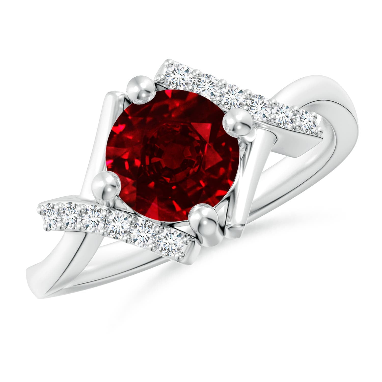 Angara Natural 1.4 ct Ruby Promise Ring in 925 Sterling Silver for Women – July Birthstone ...