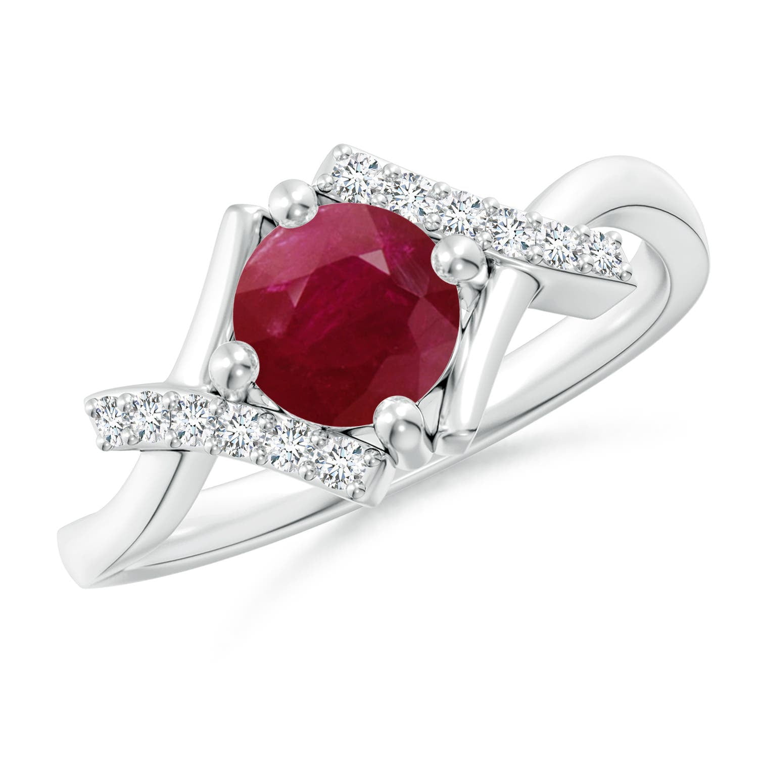 Angara Natural 1 ct Ruby Promise Ring in 925 Sterling Silver for Women ...