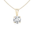 Angara Natural Diamond Necklace - Classic Prong-Set Round Diamond ...