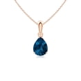 Angara Natural Prong-Set Pear 1.55 ct London Blue Topaz Solitaire ...