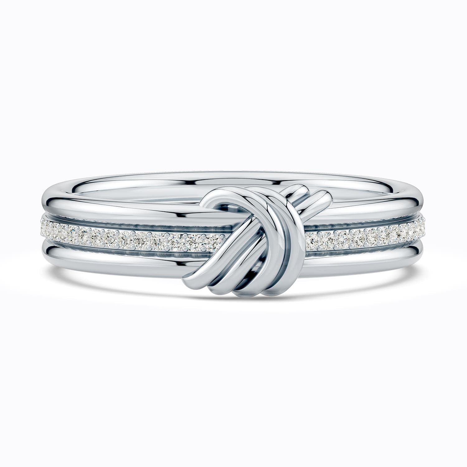 Angara Natural Round Diamond Promise Ring in Silver For Women (Color- I ...