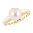 ANGARA Solitaire South Sea Cultured Pearl Engagement Ring in 14K Yellow ...