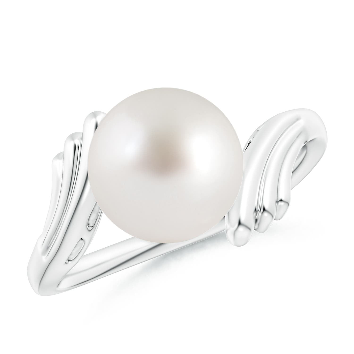 ANGARA South Sea Cultured Pearl Ring with Wing Motifs in 14K White Gold ...