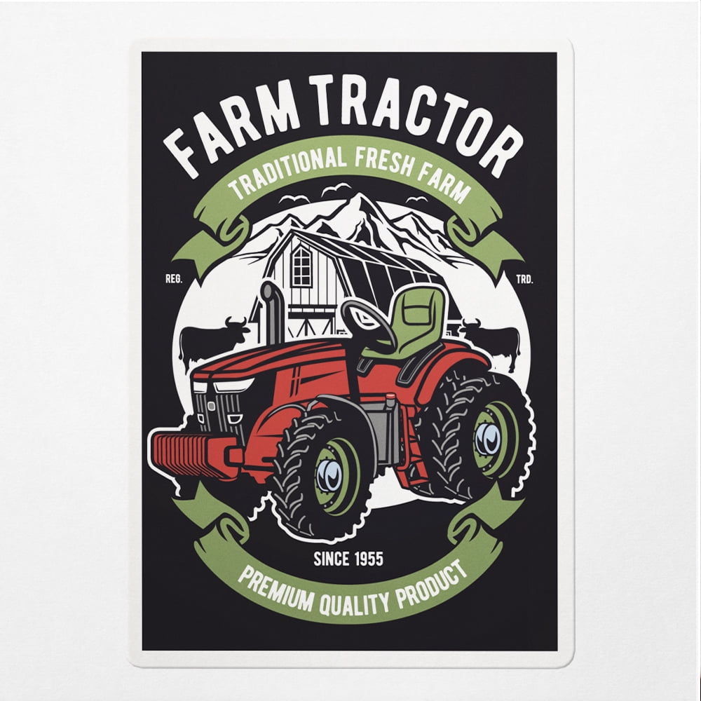 Angdest Club Decal Stickers Of Farm Tractor Premium Indoor (No ...
