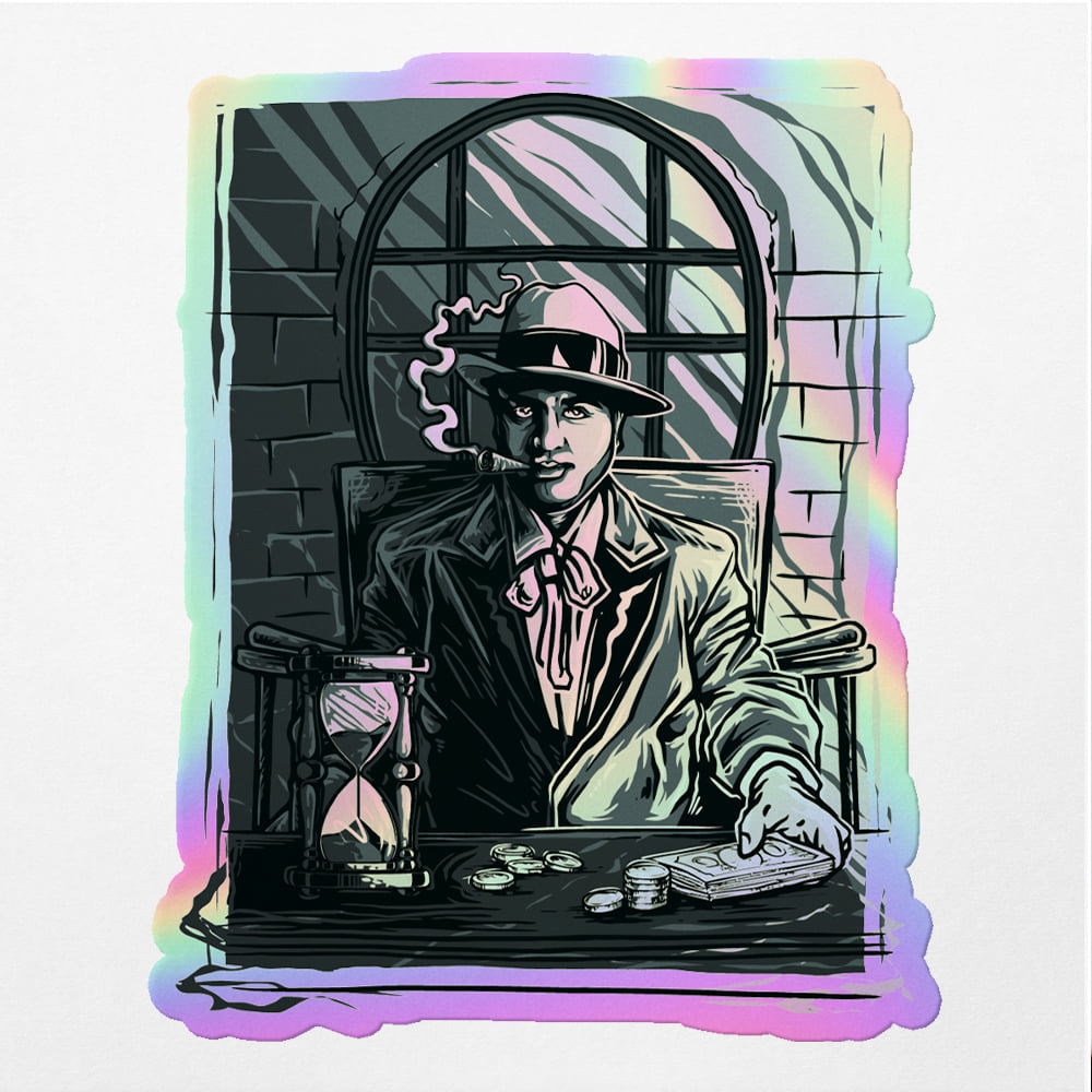 Angdest Club Holographic Decal Stickers Of Ganster Premium Waterproof ...