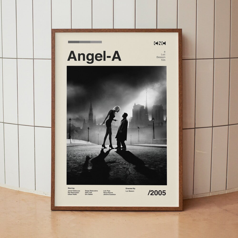 Angel A Vintage Movie Poster Luc Besson Midcentury Minimalist Wall Art ...