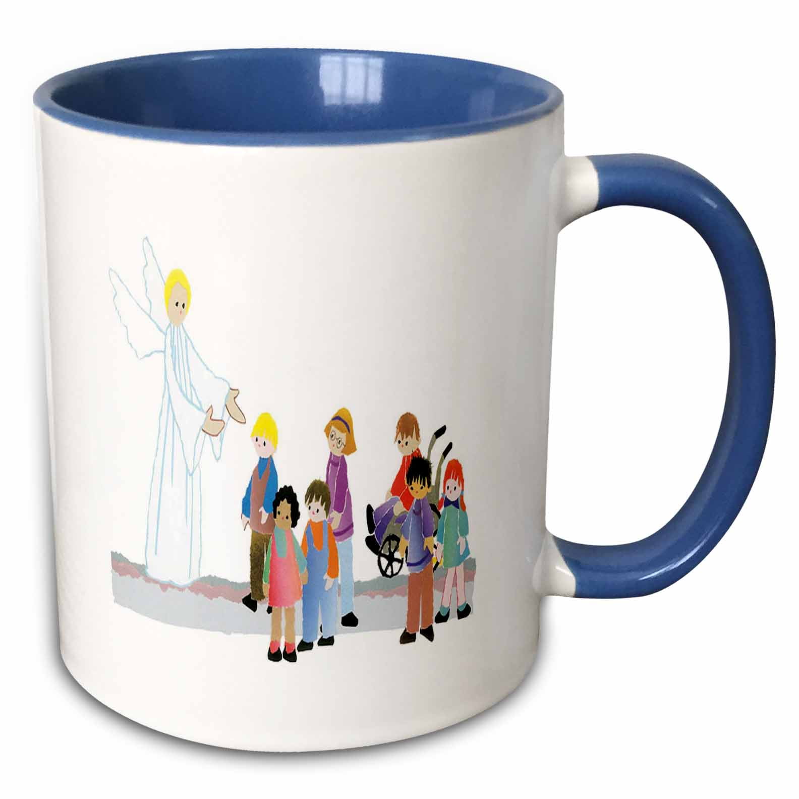 3drose, Angel Among Us, 11oz Two-tone Blue Mug - Walmart.com