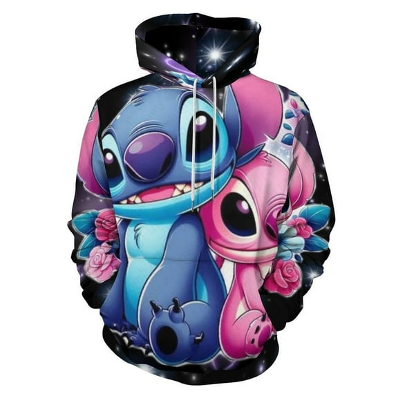 Angel And Stitch Angel2 Graphic Unisex 3D Print Casual Pullover Hooded ...
