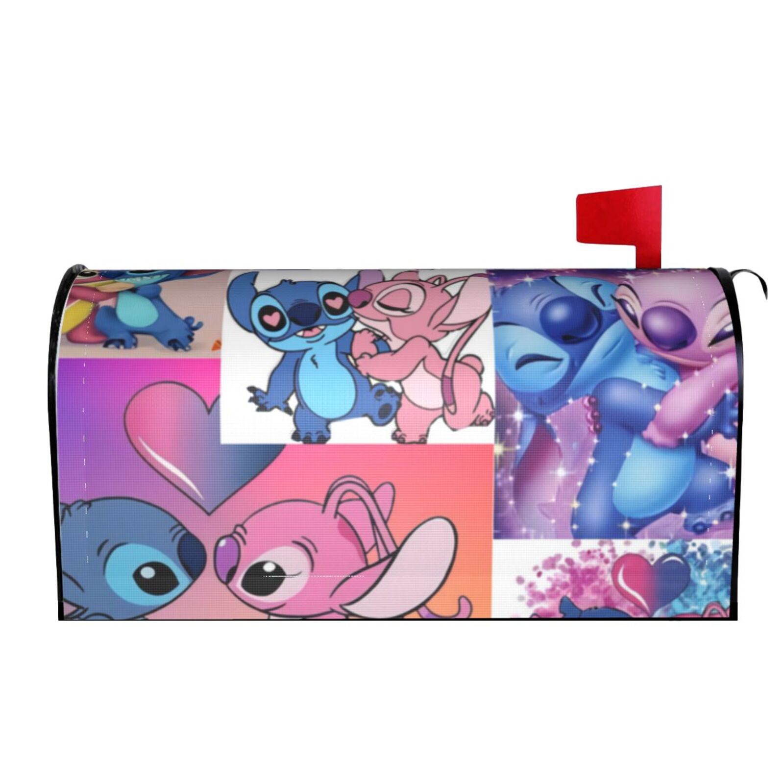 Angel And Stitch Cartoon Character Mailbox Cover Magnetic Standard Size ...