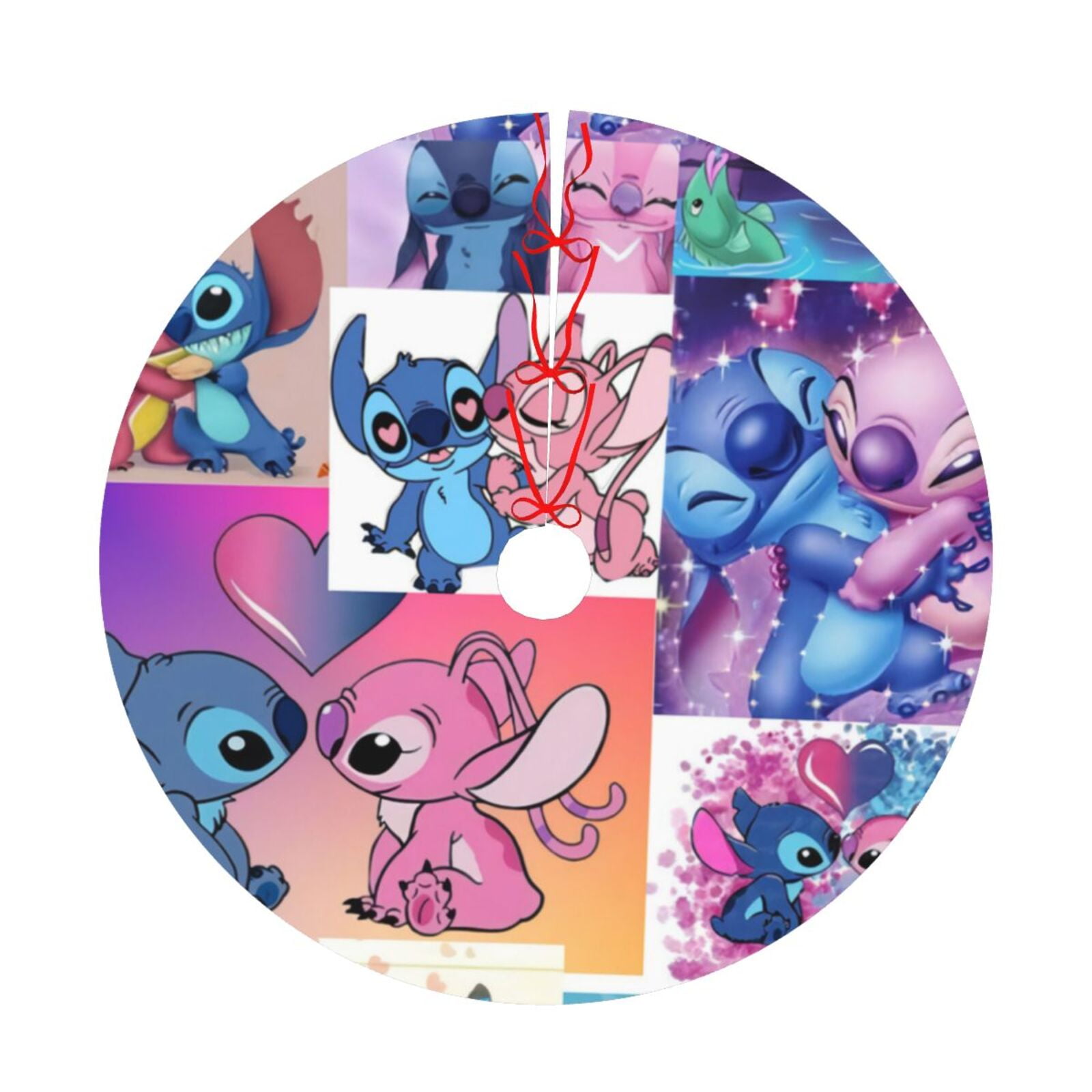 Angel And Stitch Christmas Tree Skirt 36 inch Tree Skirt Large Xmas ...