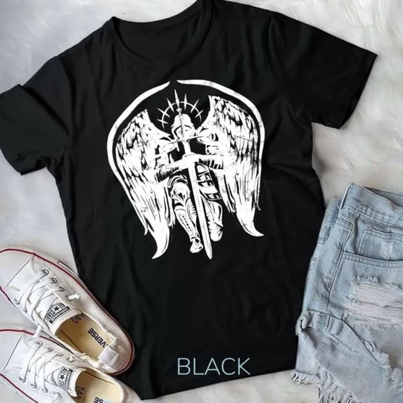 Angel Archangel Michael Christian Warrior Gift Unisex T-Shirt - Walmart.com