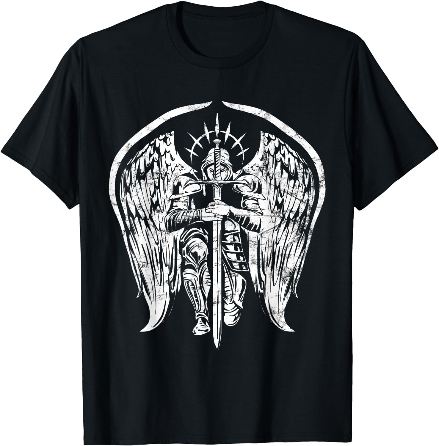 Angel Archangel Michael Warrior Gift T-Shirt Black Medium - Walmart.com