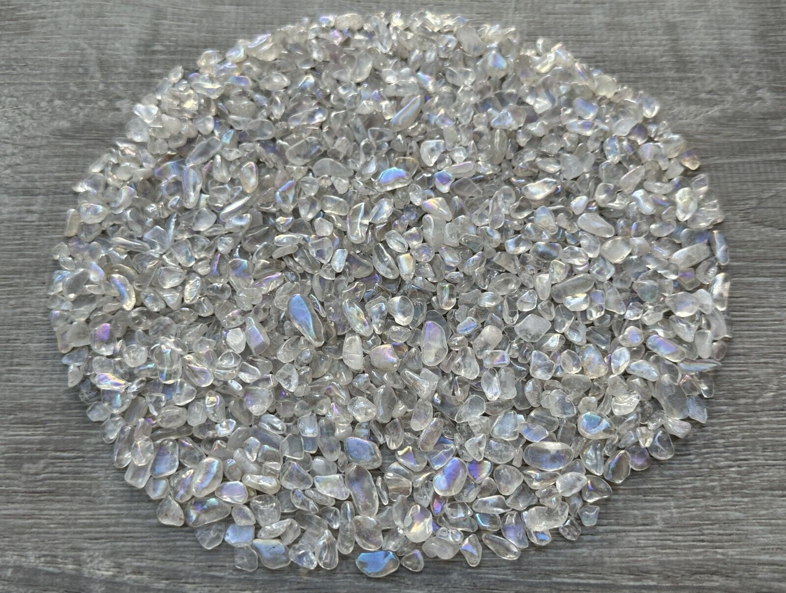 Angel Aura Crystal Semi Tumbled Gemstone Mini Chips 4 - 10 mm,Bulk Lot ...