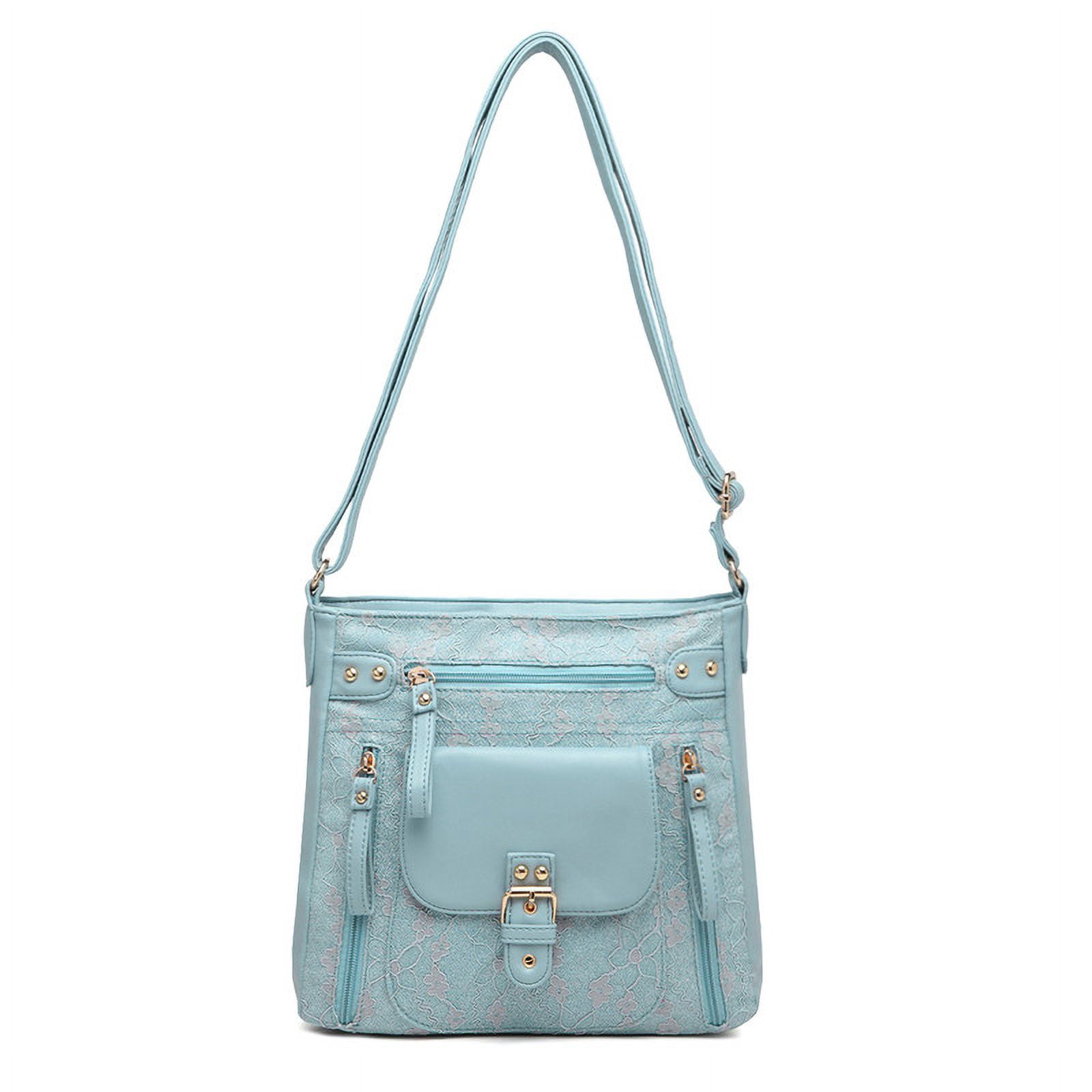 Angel Barcelo Multi pull chain crossbody bag with adjustable shoulder ...