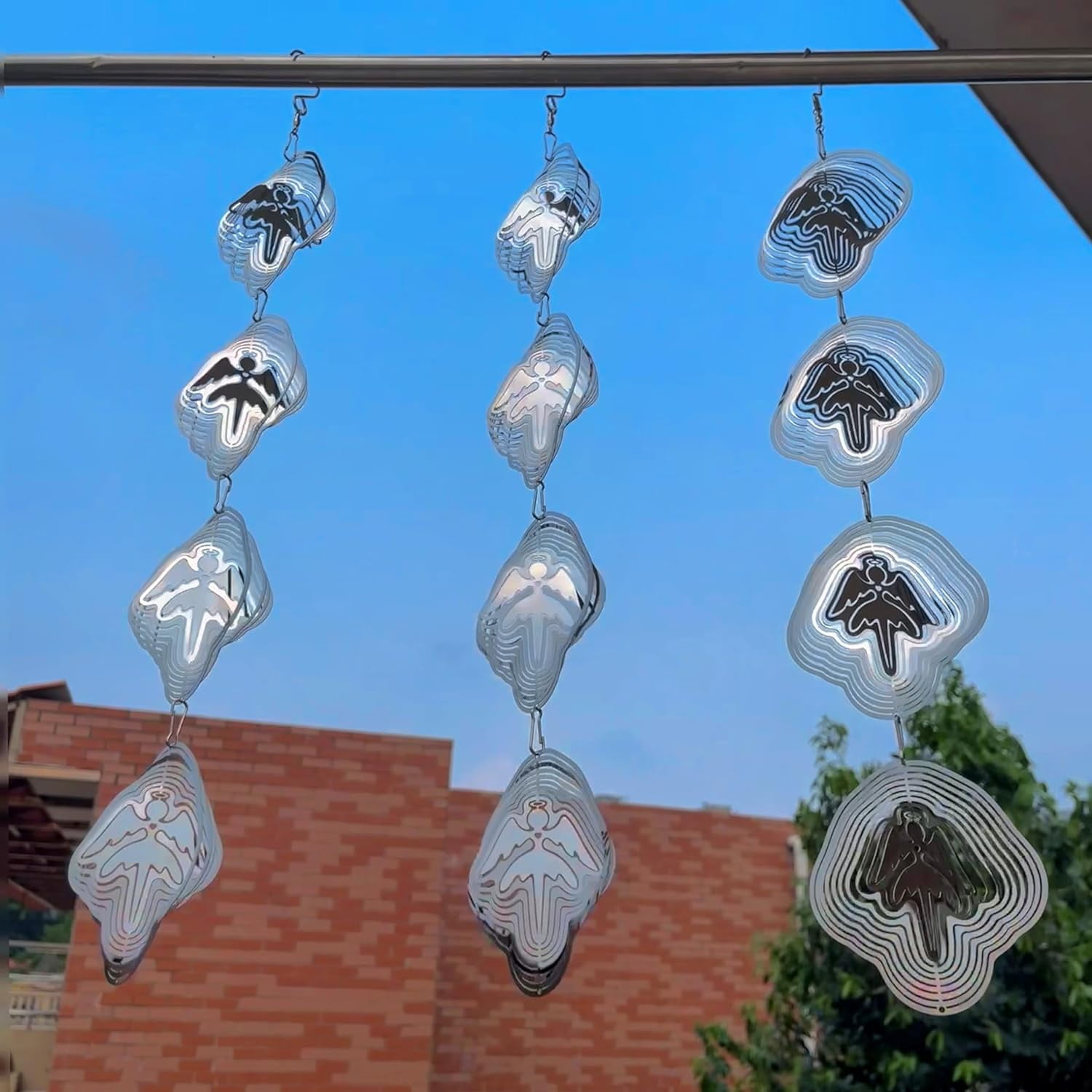 Angel Bird Scare Discs Set-Highly Reflective Double-Sided Bird ...