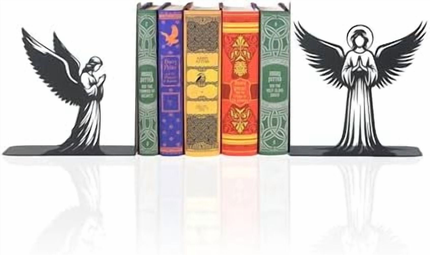 Angel Bookends, Religious Figured Metal Bookends, Religion Themed Book ...