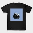 Angel Bunny Graphic Shirt Cute Black Rabbit with Wings Design for Pet ...