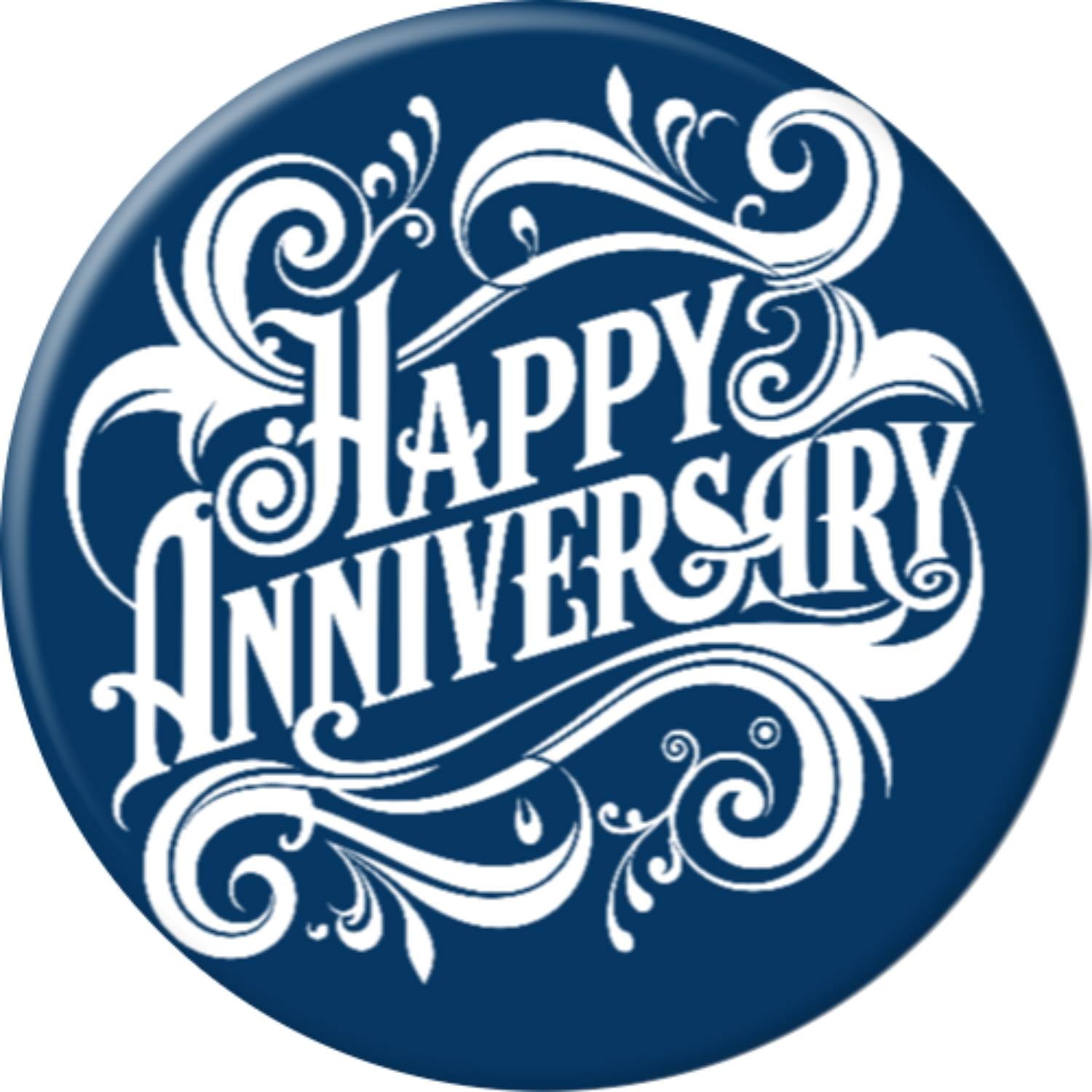 Angel Buttons 2.25 inch pin-back button Happy Anniversary - Walmart.com
