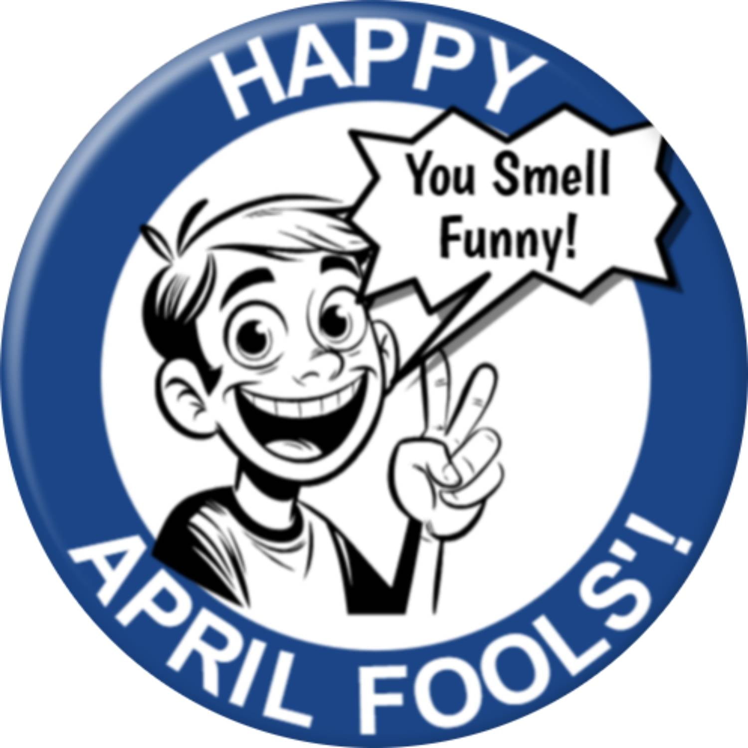 Angel Buttons 3 inch magnet-back button April Fools Day - Walmart.com