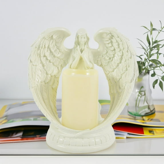 Angel Candle Holder Large Wing Home Desktop Decoration Candle Resin ...
