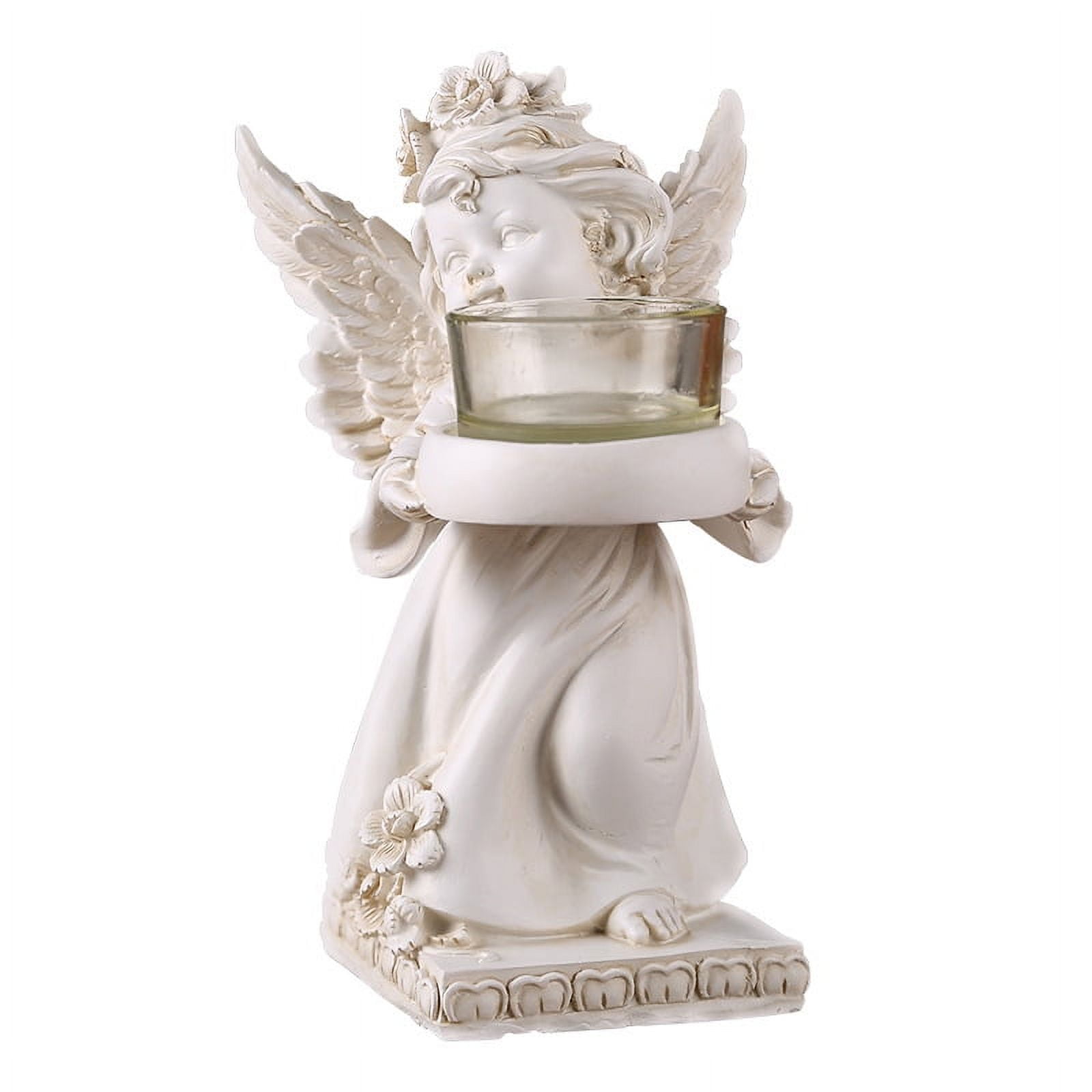 Angel Candle Holder , Resin Angel Statue Candlesticks, Vintage Cherub ...