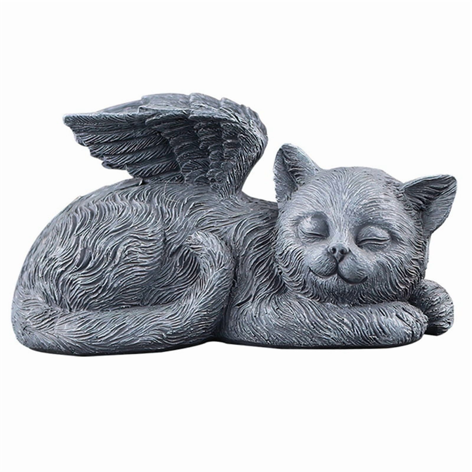 Angel Cat Memorial Statue Gift Statue Pet Tombstone Animal Ornaments ...