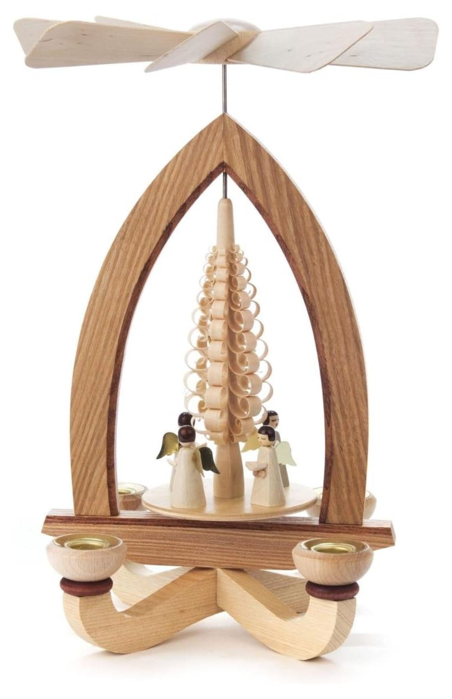 Angel Choir Christmas , Nautural Wood Finish, 1-Tier German Christmas ...
