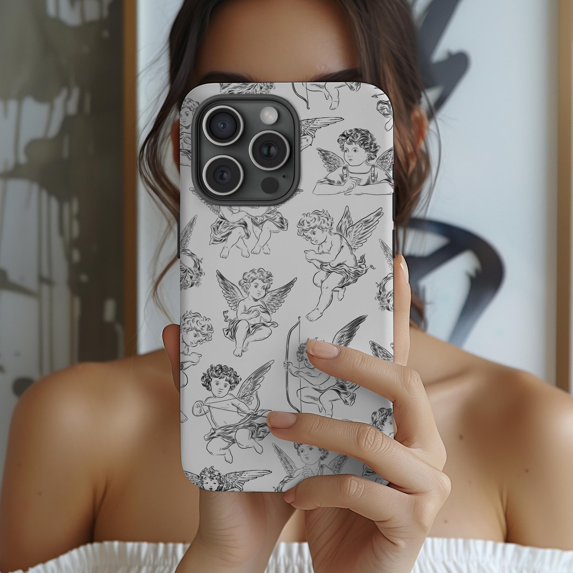 Angel Core Cherub Neutral Gothic Art Phone Case 17 16 15 14 13 12 11 ...