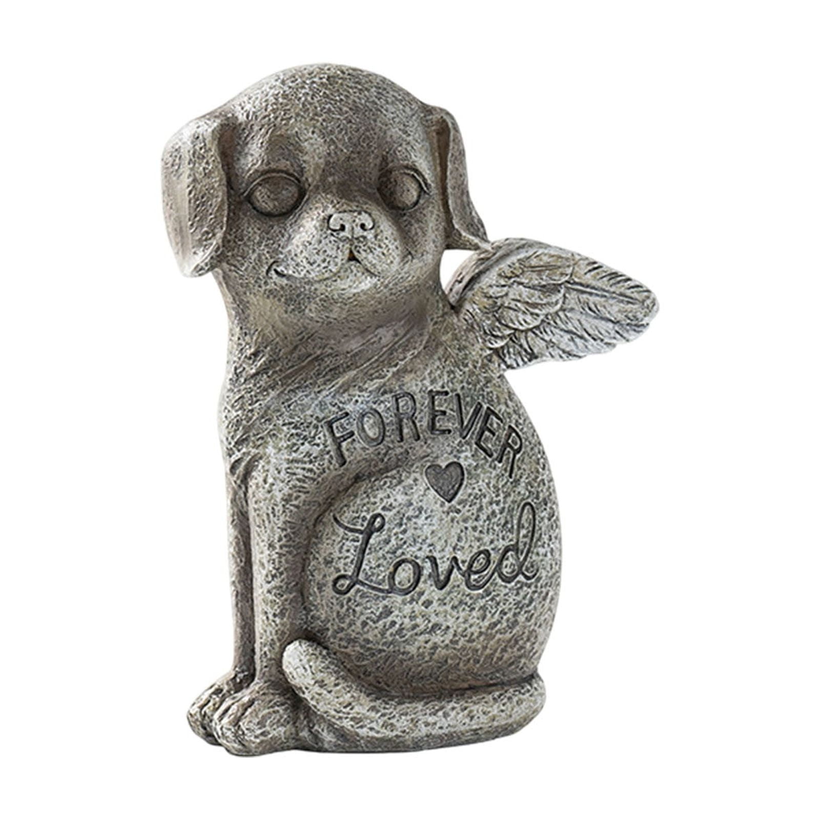 Angel Dog Cat Memorial Stones Statue, Pet Memorial Tombstone Garden ...