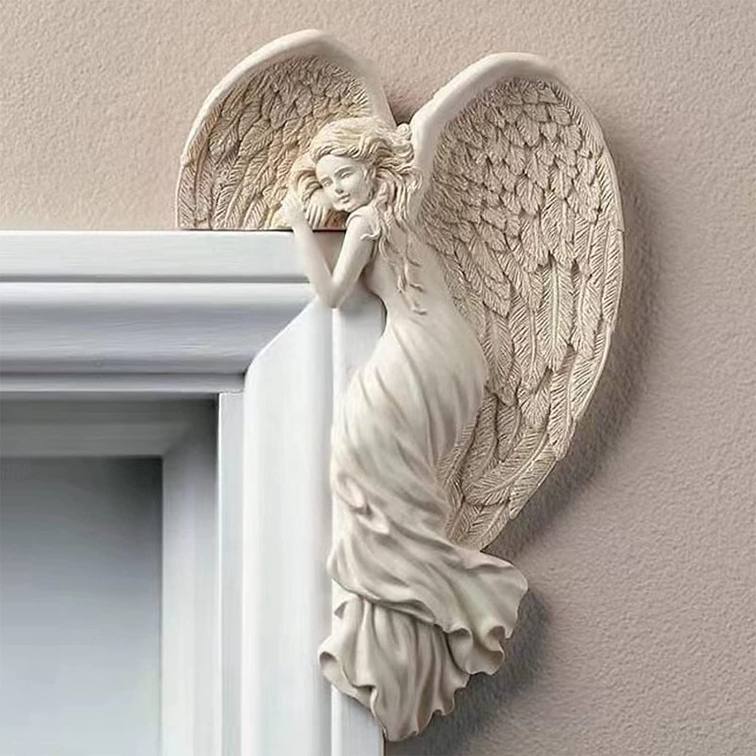 Angel Door Frame Decoration, Door Frame Angel Wing Sculpture, Corner ...