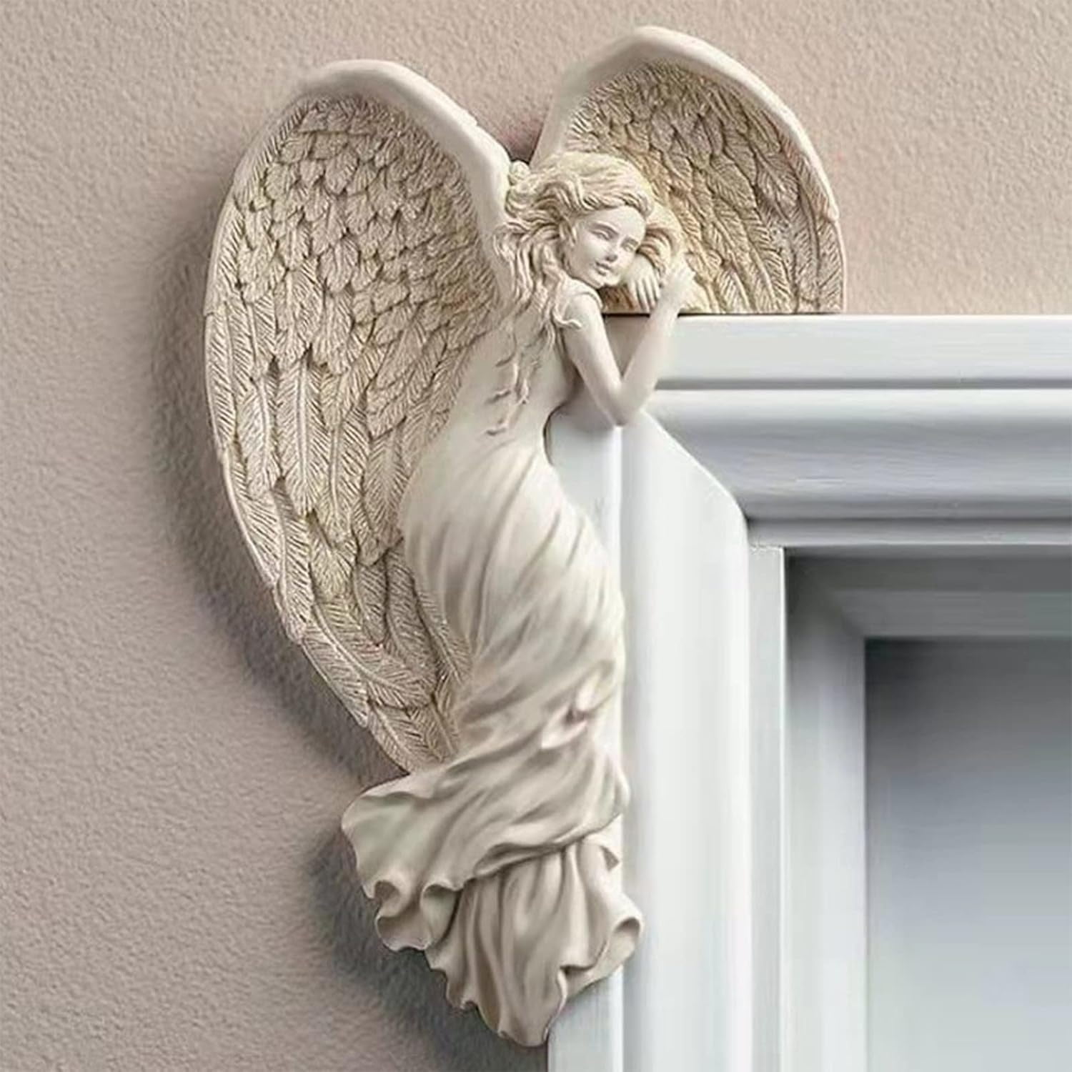Angel Door Frame Decoration, Door Frame Angel Wing Sculpture, Corner ...